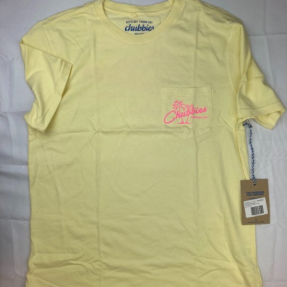 chubbies | Shirts | Chubbies The Weekends Only Vintage Style Yellow ...